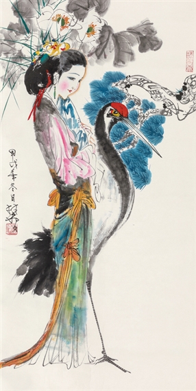 Lin Yong | CHARACTER AND CRANE | MutualArt