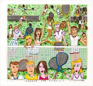 James Rizzi | SET OF 3, ANYONE FOR TENNIS? (1992) | MutualArt