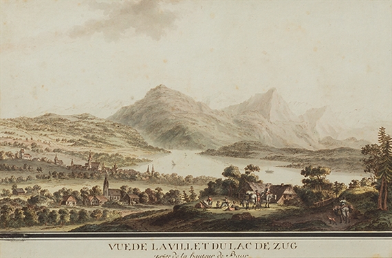 Carl Ludwig Hackert | Vue de la ville et du lac de Zug prise de la ...