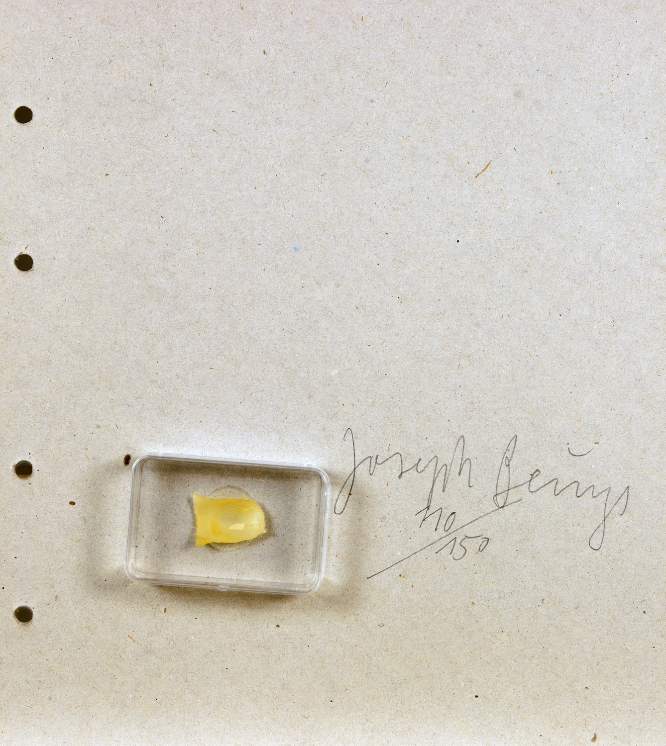 Joseph Beuys | Fingernagelabdruck aus gehärteter Butter (1971) | MutualArt
