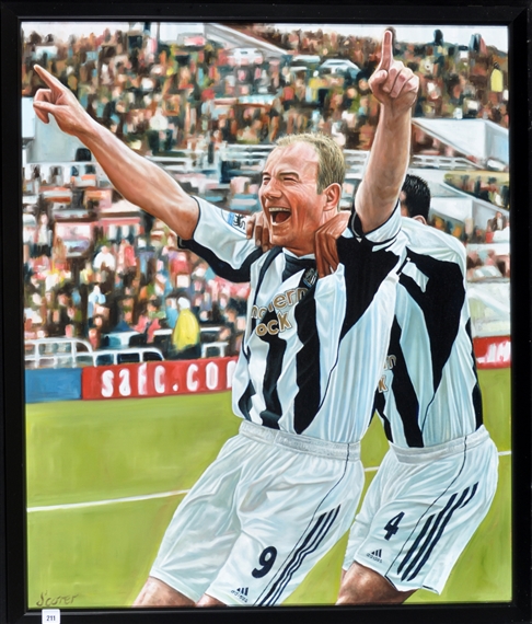 Mark Scorer | Alan Shearer portrait on his last appearance for ...