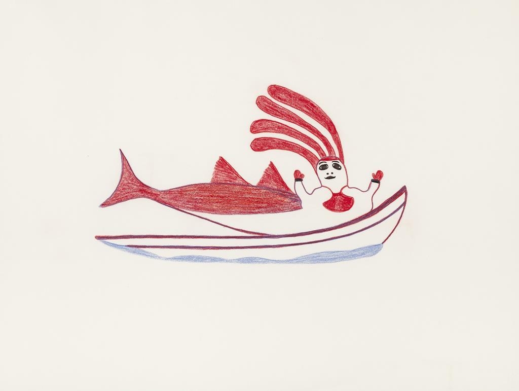 Pudlo Pudlat | Sedna in a Boat (Circa 1960) | MutualArt