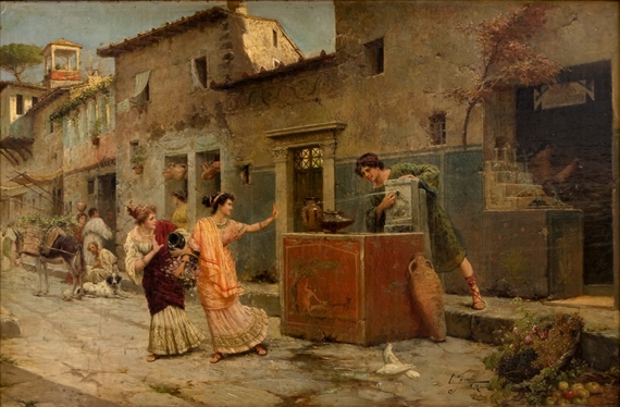 Ettore Forti | Roman Street Scene | MutualArt