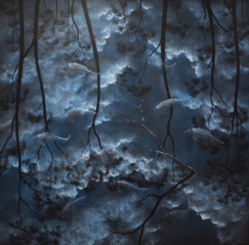 Lin Onus | Fish and Storm Clouds (Guyi Na Ngawalngwal) (1994) | MutualArt