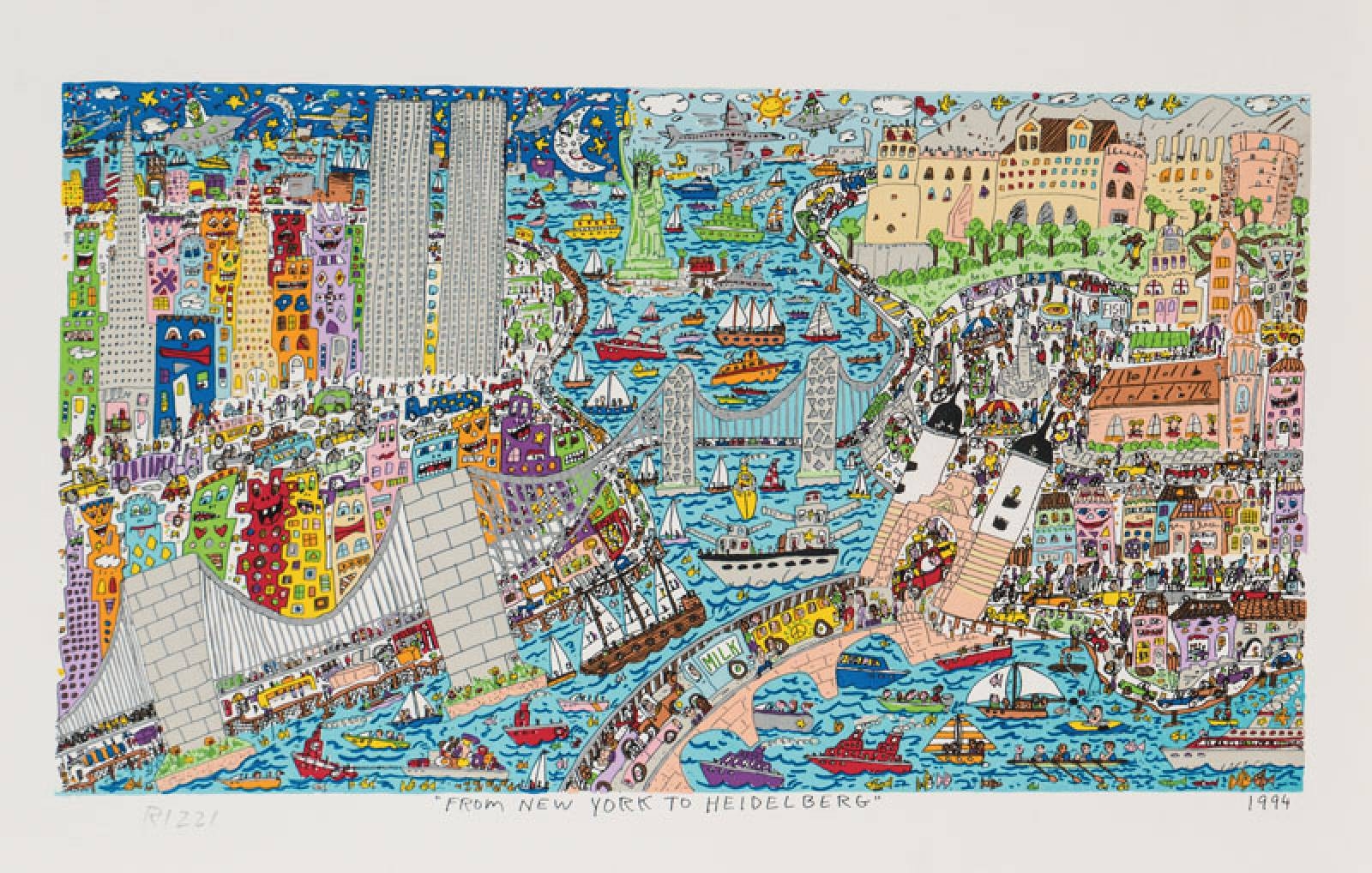 James Rizzi | From New York to Heidelberg (1994) | MutualArt