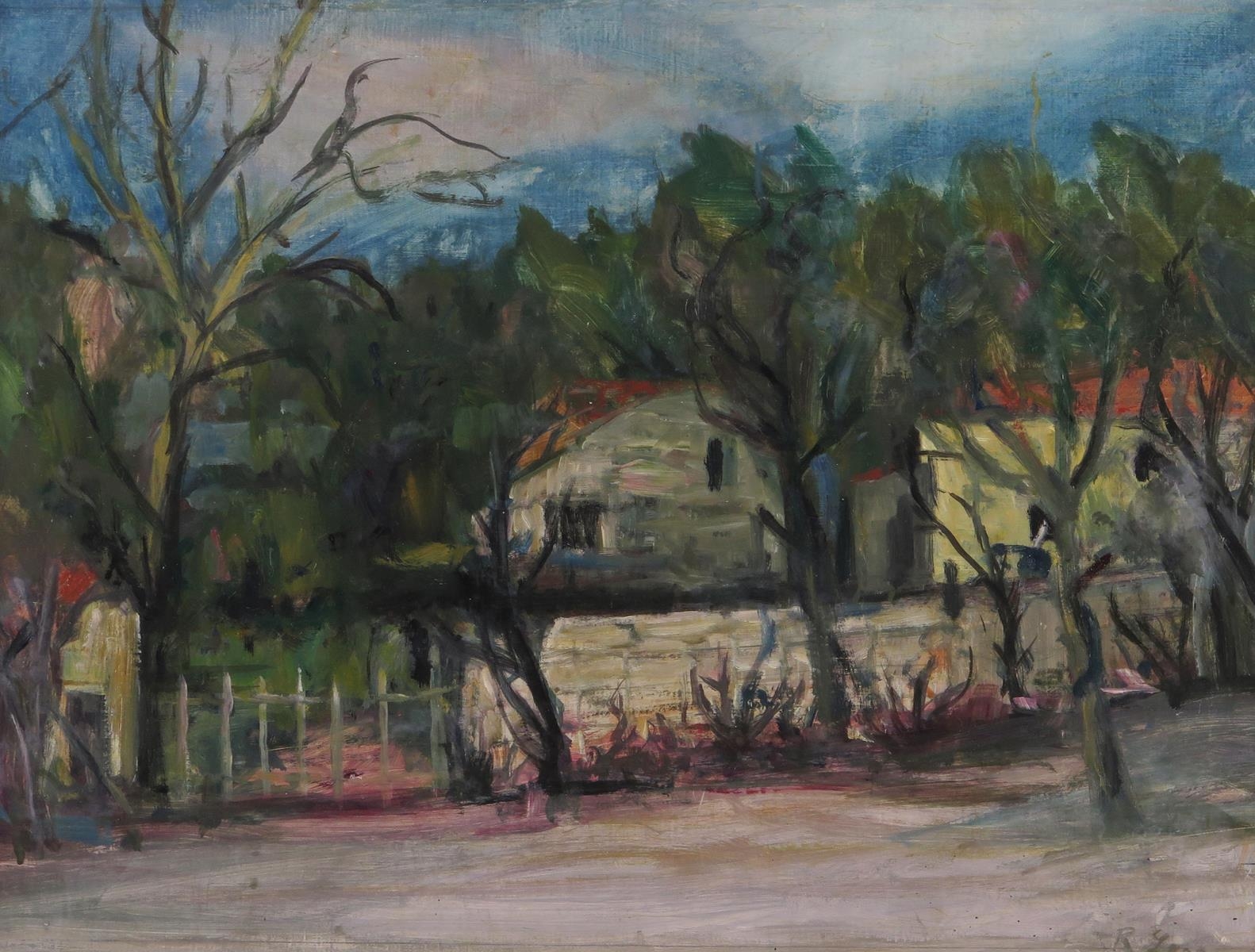 Rudolf Levy | View of houses through the trees | MutualArt