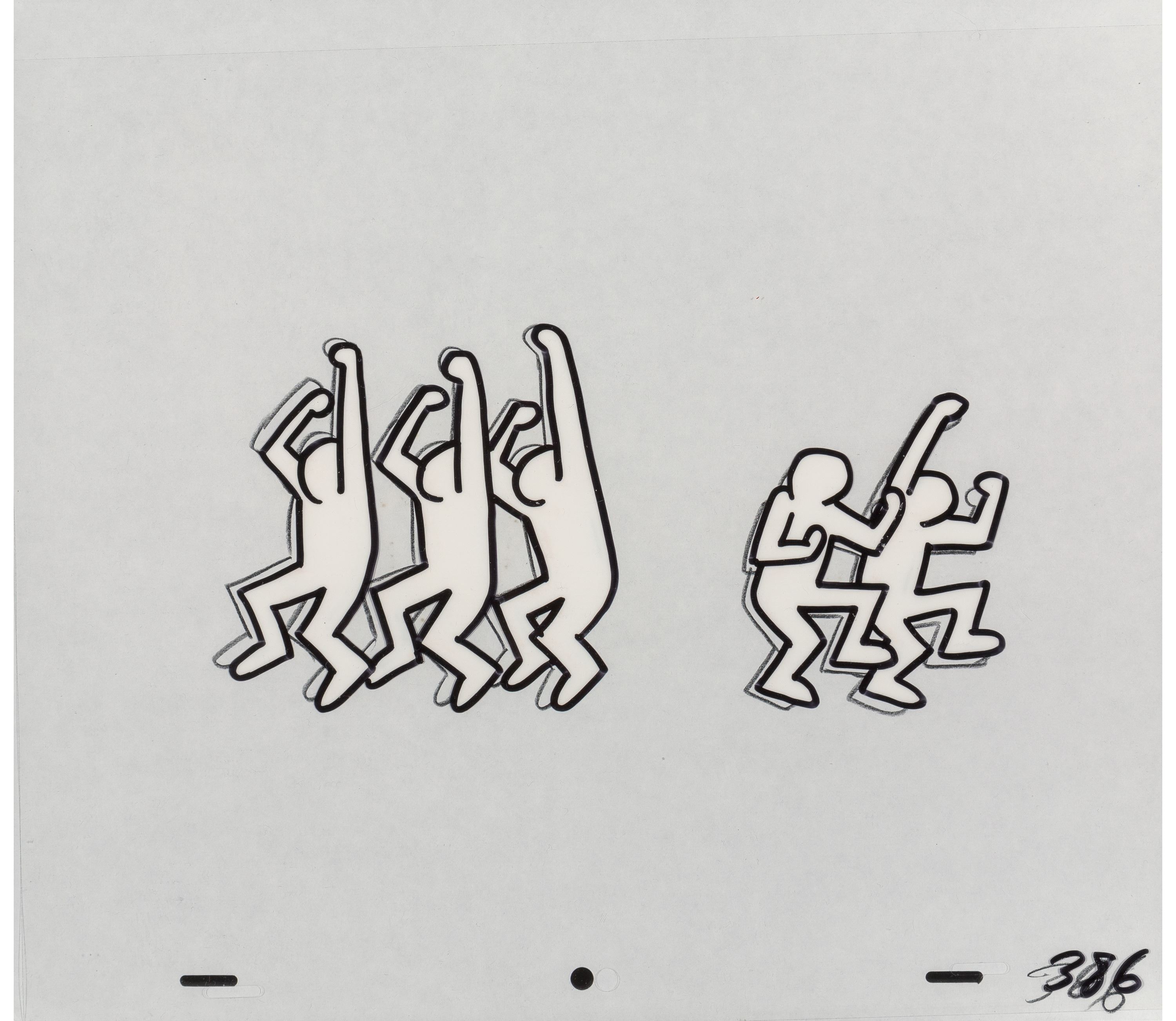 Keith Haring | 3 works: Sesame Street Break-Dancers | MutualArt