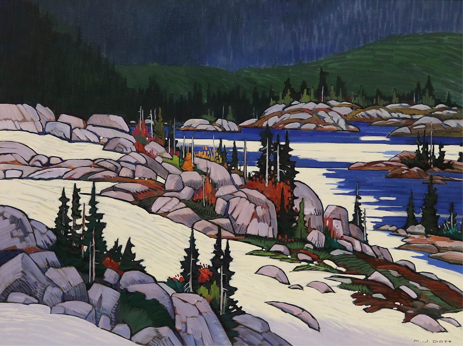 Nicholas Bott | GREENVILLE B.C. (NASH RIVER, INDIAN VILLAGE) | MutualArt