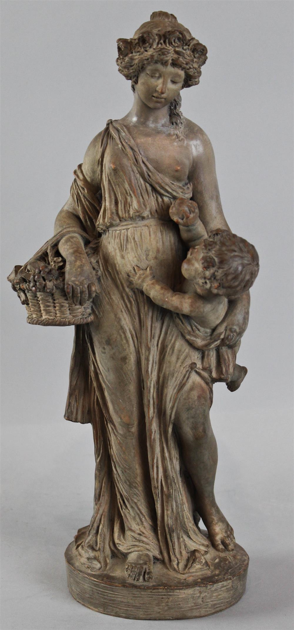 Claude Michel Clodion | FRENCH TERRACOTTA FIGURE OF BACCHANTE AND CHILD ...