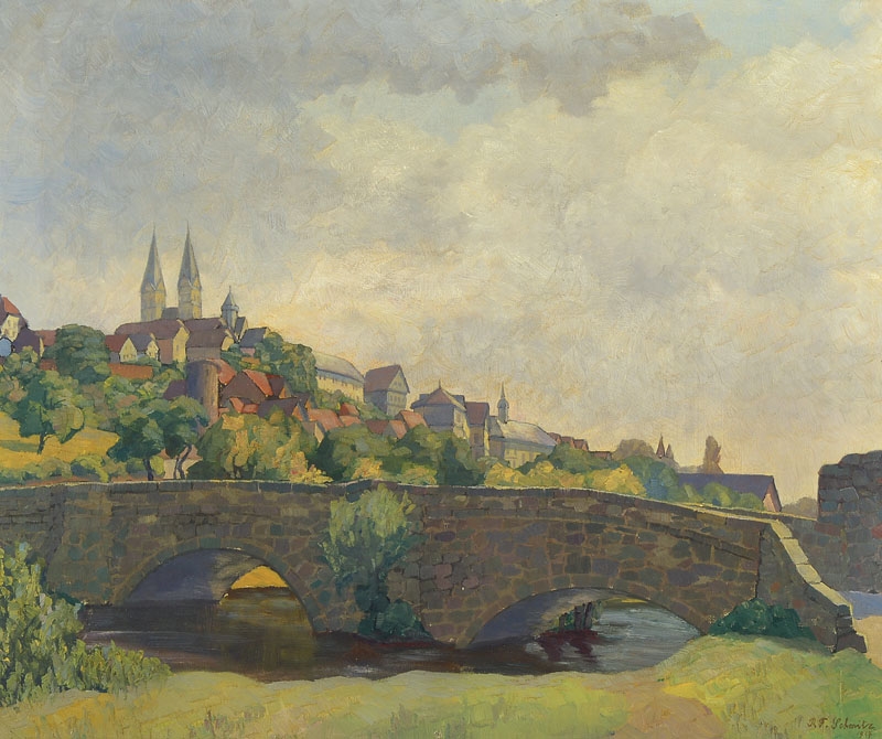 Richard Ferdinand Schmitz | View of Fritzlar | MutualArt