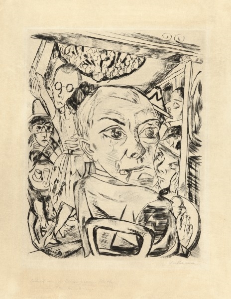Max Beckmann | Queen Bar - Self portrait (1920) | MutualArt