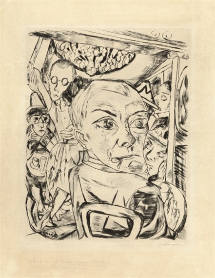 Max Beckmann | Queen Bar - Self portrait (1920) | MutualArt