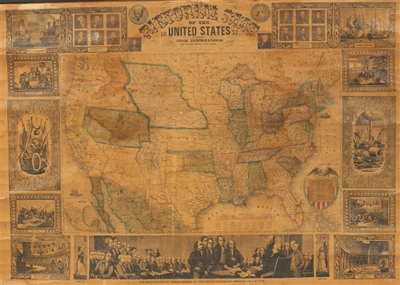 John M. Atwood | Pictorial Map of the United States (1857) | MutualArt