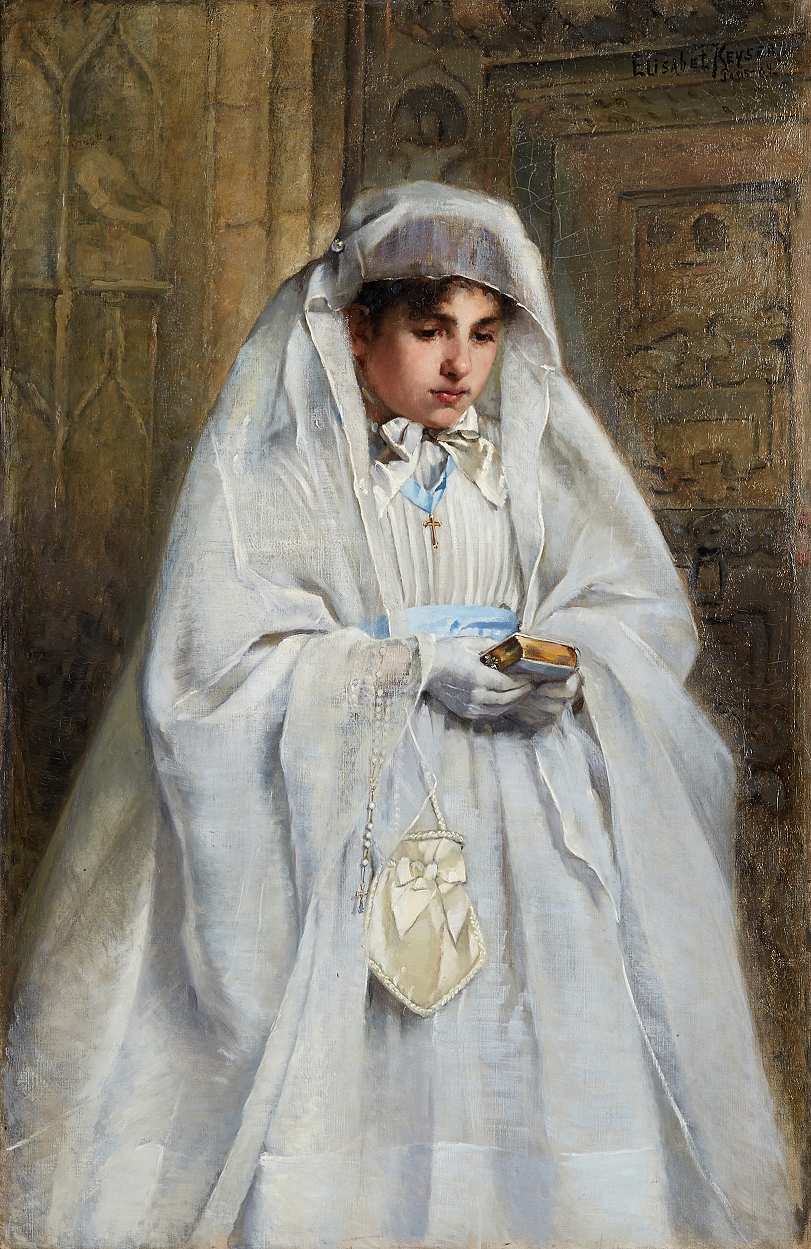 Elisabeth Keyser | A Confirmation in Normandy (1889) | MutualArt