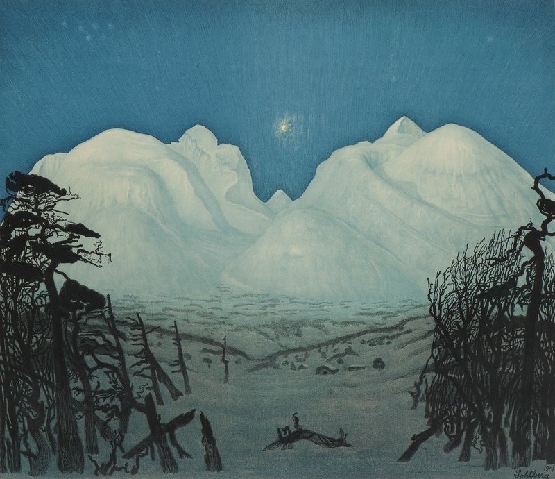 Harald Sohlberg | Winternight Rondane | MutualArt
