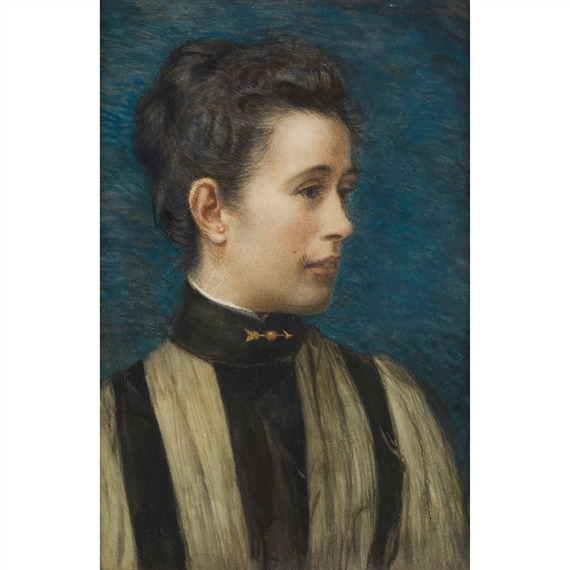 Harrington Mann | PORTRAIT OF MISS ISLA MARTIN WITH AN ARROW BROOCH ...