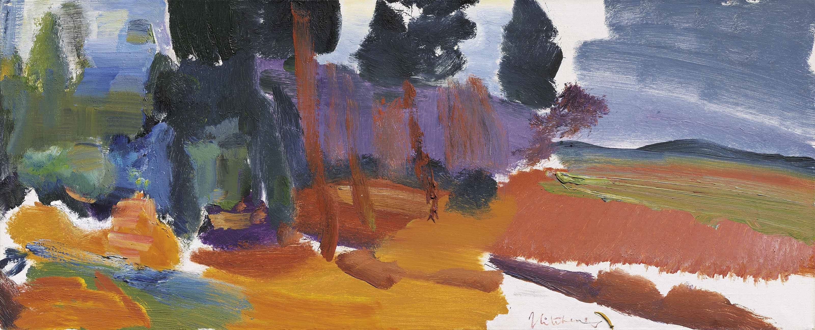 Ivon Hitchens | Woodland Walk and Farm Fields (1972) | MutualArt
