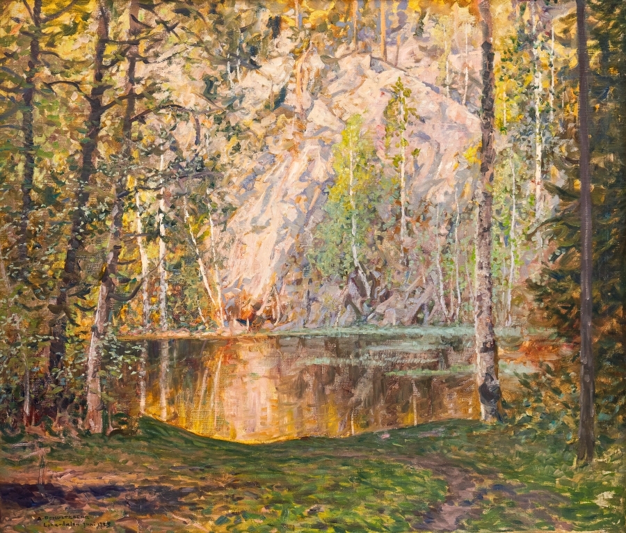 Anshelm Schultzberg | Skogssjö i Lokadalen (1923) | MutualArt