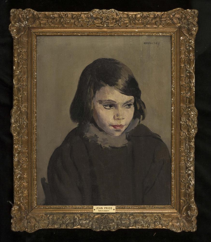 Philip Naviasky | Portrait of a Young Girl in a Brown Coat | MutualArt