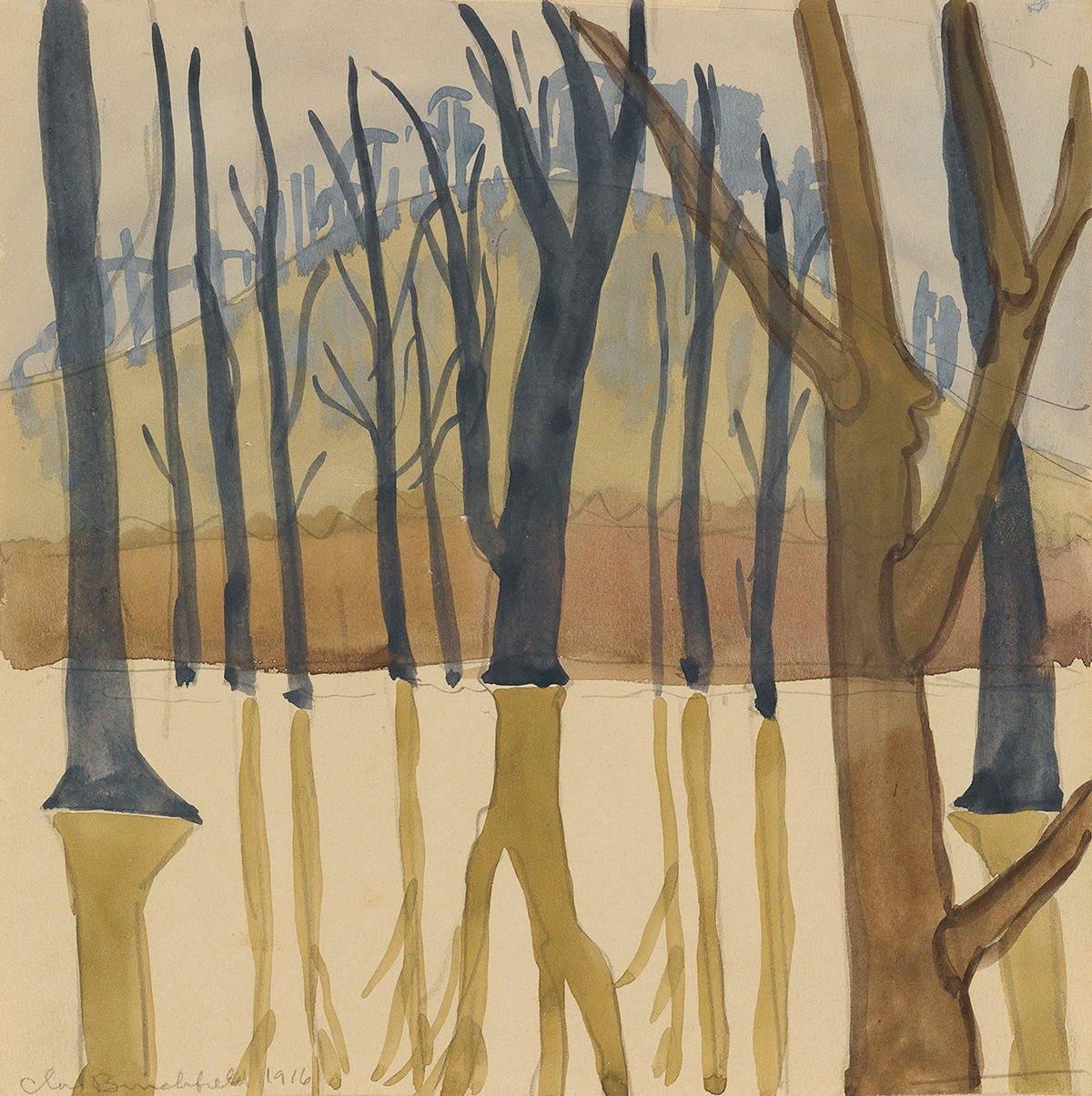 Charles Ephraim Burchfield | Landscape with Trees | MutualArt