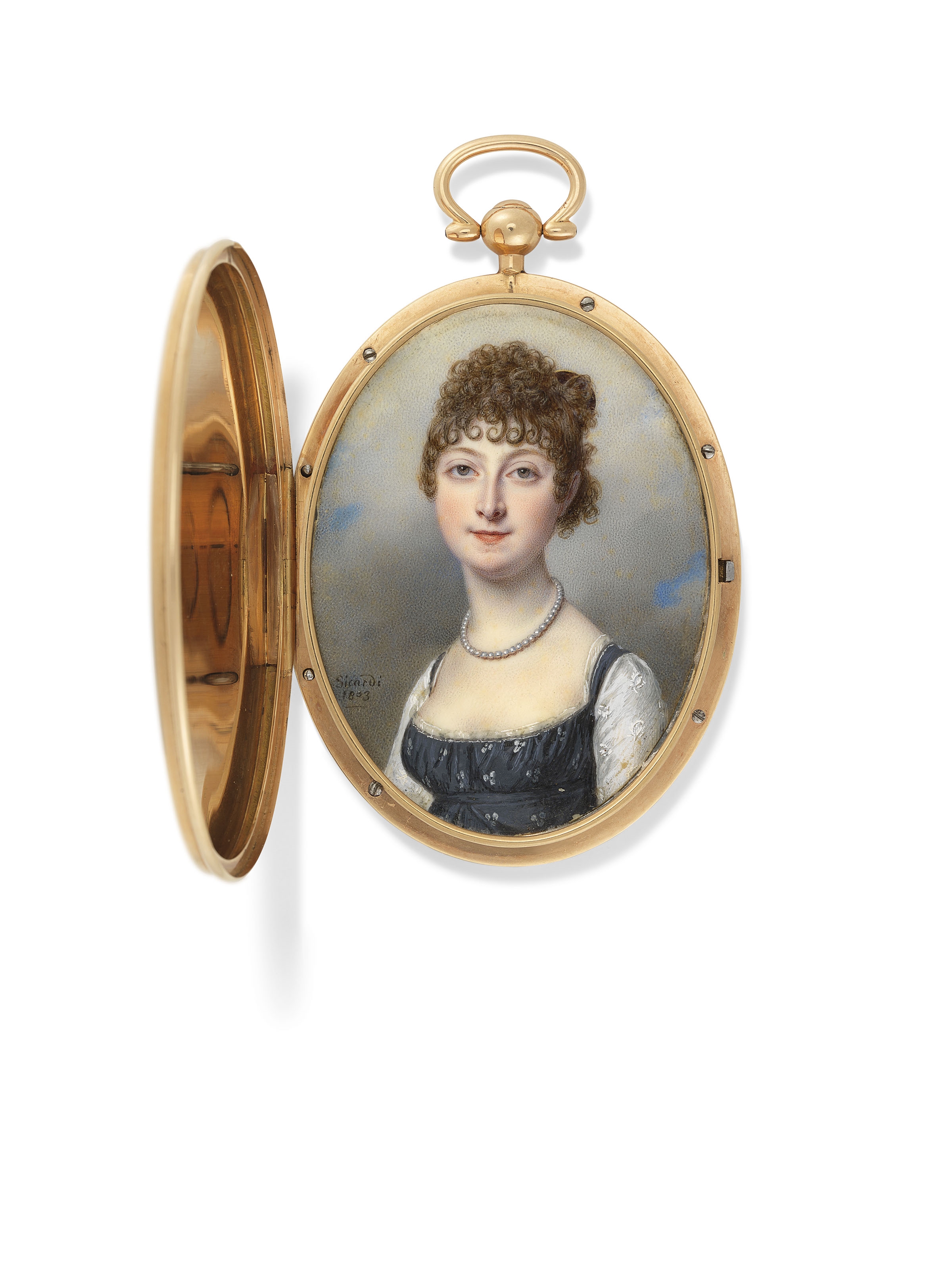 Louis Marie Sicard | A lady in black dress (1803) | MutualArt