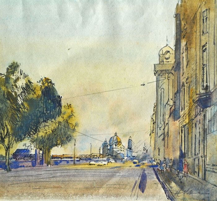 Harald Vike | View to Flinders Street Station | MutualArt