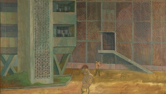 Joe Lasker | Plaza Piranesi | MutualArt