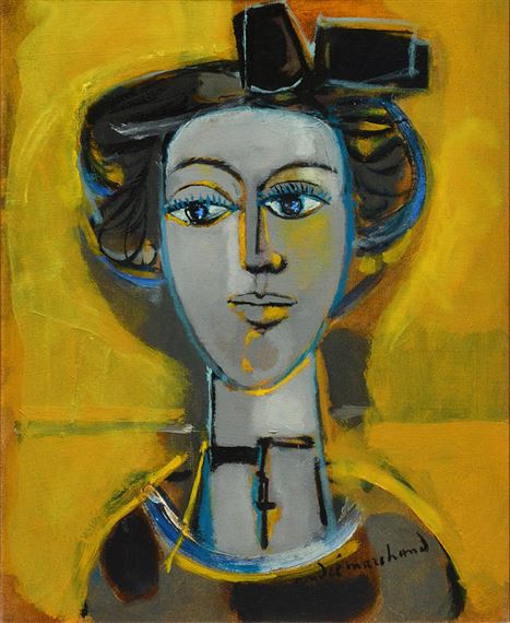 André Marchand | Arlésienne au mur doré | MutualArt