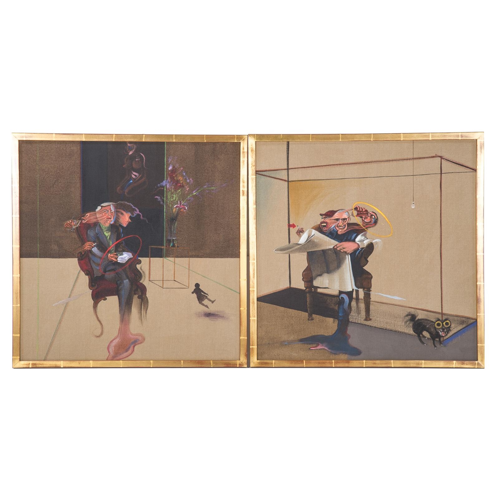Jeremiah Stermer | Pair Of Surrealist Compositions | MutualArt