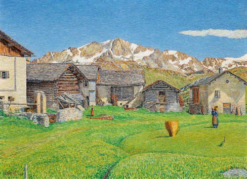 Gottardo Segantini | Gravasalvas am Lunghinpass ob Maloja (1941 ...