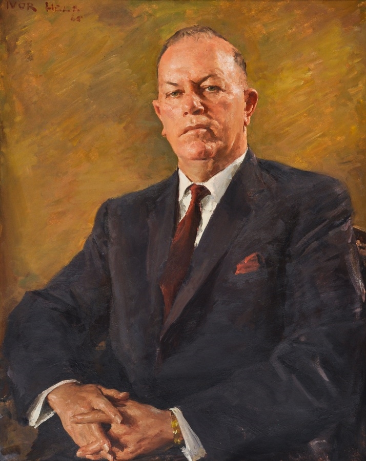 Ivor Hele | Portrait – Mr. James Martin CMG (1965) | MutualArt