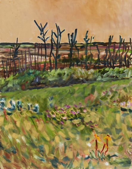 Gregory Hardy | Brown Eyed Susans and Burnt Trees | MutualArt