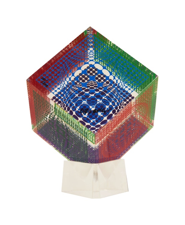 Victor Vasarely | Zebra Cube | MutualArt