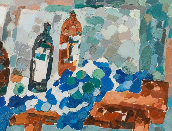 Gustav Hessing | Still life with bottles | MutualArt