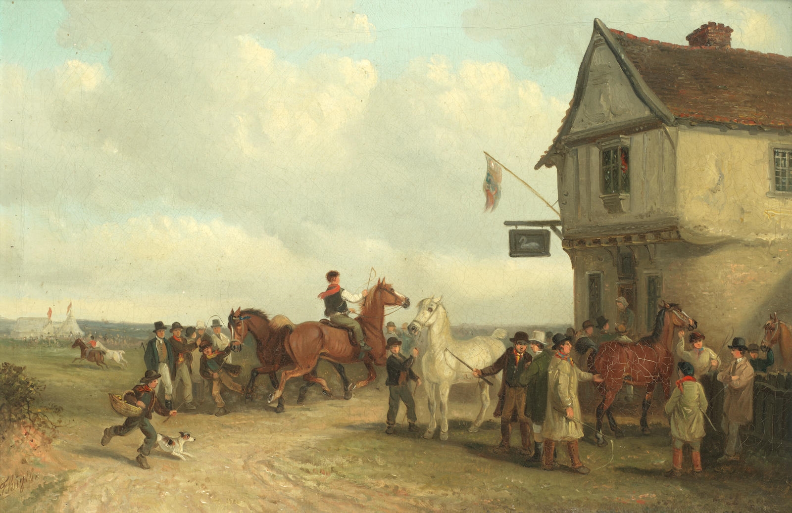 Thomas Smythe | The horse fair outside the Swan Inn | MutualArt