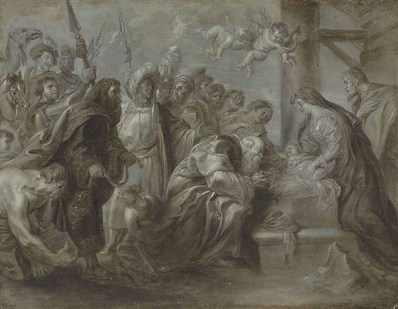 Peter Paul Rubens | The Adoration of the Magi - en grisaille | MutualArt