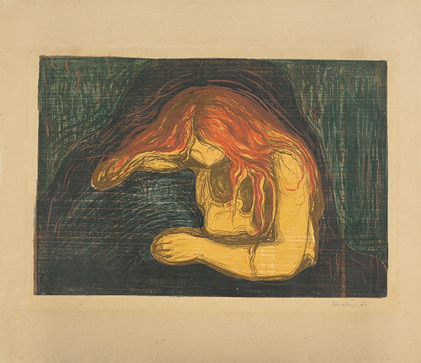 Edvard Munch | Vampire II (1895 - 1902) | MutualArt