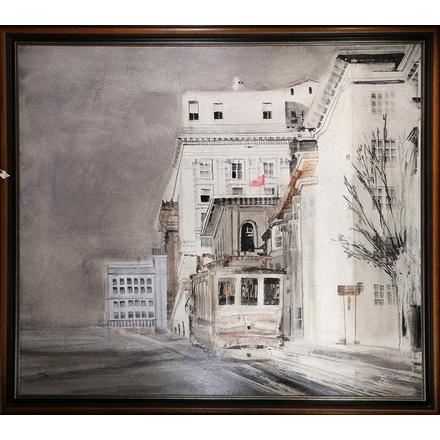 Albert Clymer | San Francisco Street Scene with Cable Car (1979 ...