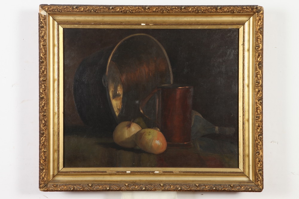 American School, 19th Century | STILL LIFE WITH COPPER PITCHER AND ...