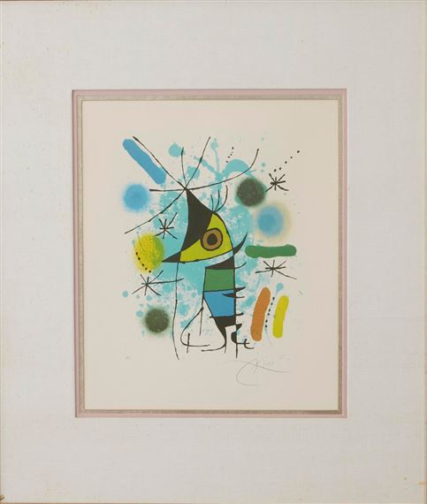 Joan Miró | Volume 1 (Fish), depicting an abstracted fish | MutualArt