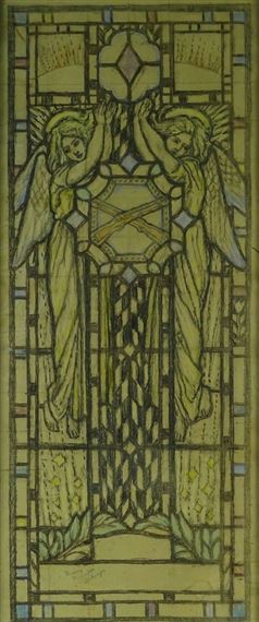 Reginald F. Hallward | Original stained glass window design for ...