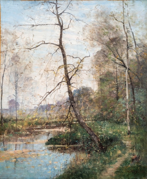 Louis-Aimé Japy | Paysage, étang en sous-bois, | MutualArt