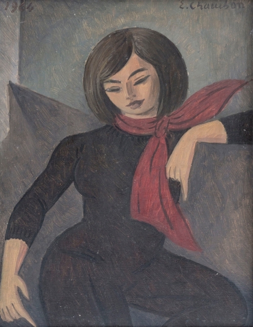 Emile-François Chambon | Le pullover noir et l'écharpe rouge, Gisèle S ...