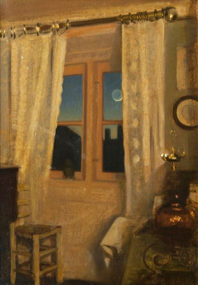 Harald Slott-Møller | Interior and Crescent (1896) | MutualArt