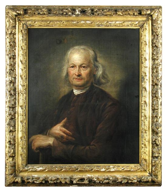 Balthasar Denner | Portrait of a gentleman in a brown coat | MutualArt