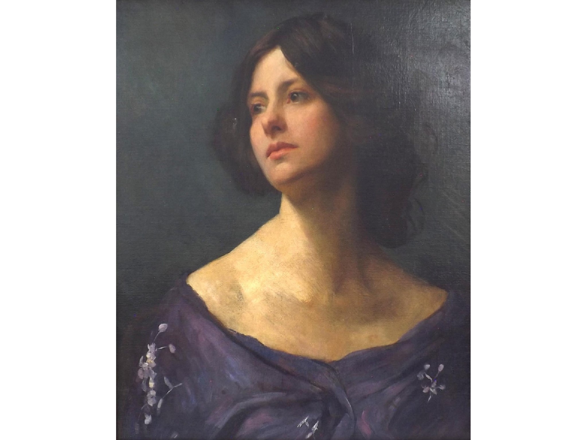 Abbey Altson | Portrait of a young lady, head and shoulders wearing a ...