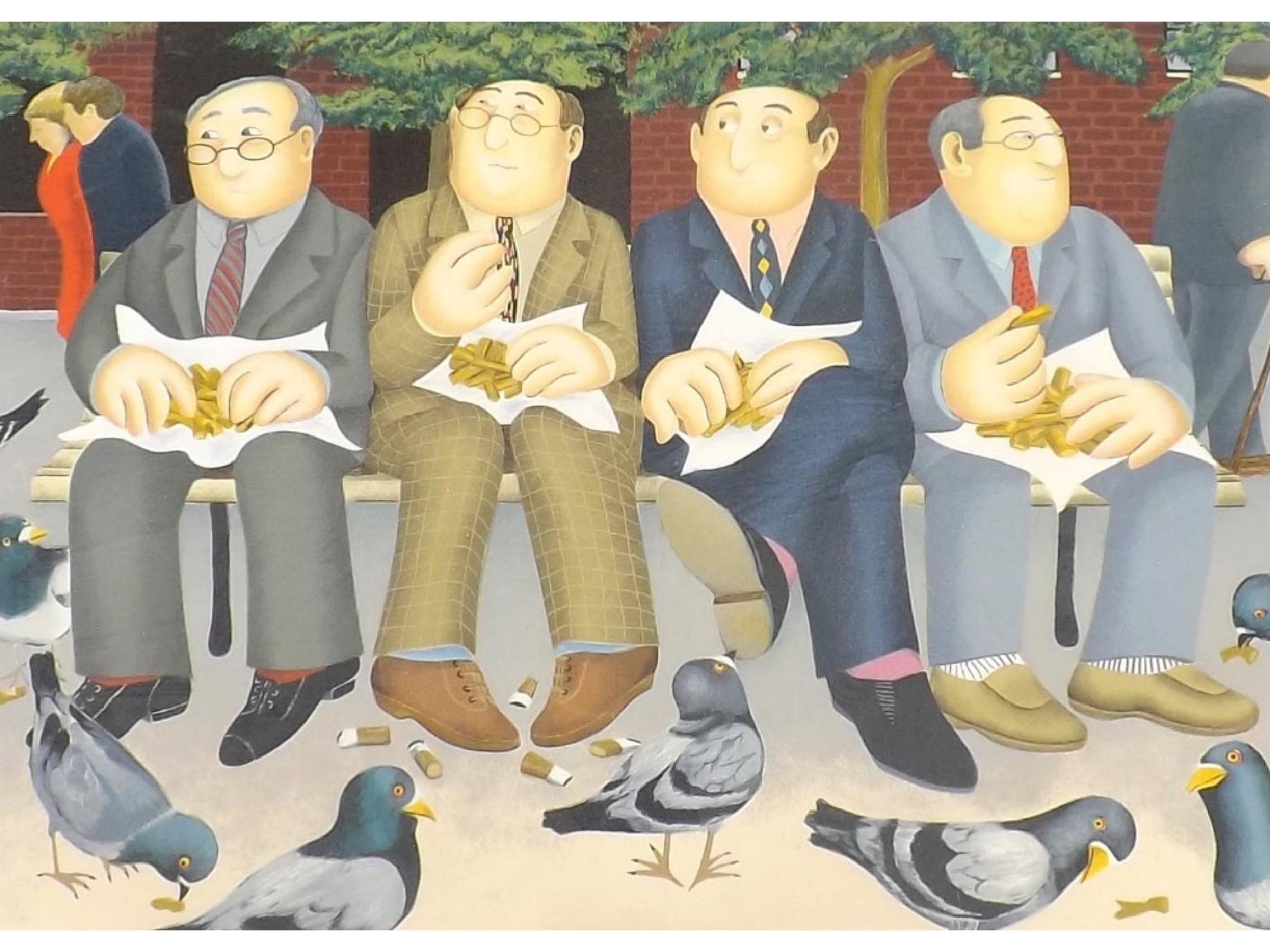 Beryl Cook | Lunch in the Garden | MutualArt