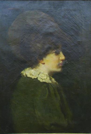 Harry Baldry | Portrait of Girl (1887) | MutualArt
