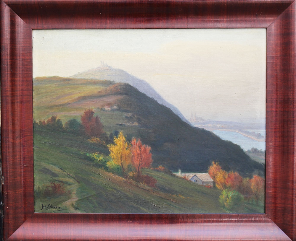 Josef Straka | View of the Leopoldsberg and Klosterneuburg | MutualArt