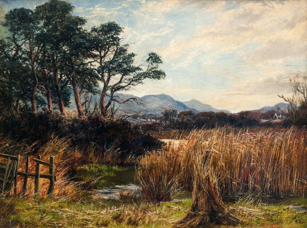 James Faed Jr. | A reedbed in a river landscape | MutualArt